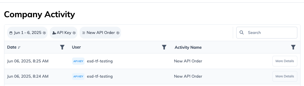 Viewing Activity Logs - Partner Portal Documentation